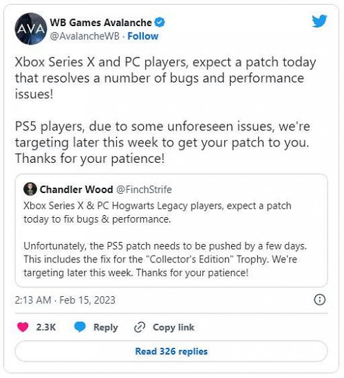 《霍格華茲的傳承》發布更新檔 將修復bug與性能表現_18183新遊戲