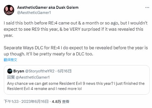 曝《惡靈古堡4：重制版》艾達王DLC年內發布 系列新作年內無望_18183新遊戲