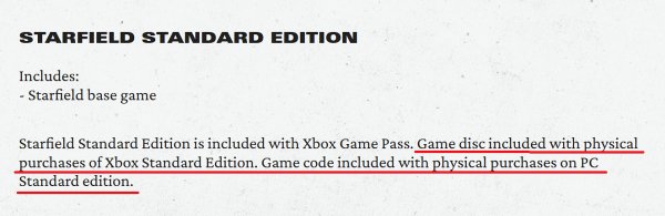 B社澄清：《星空》Xbox標準版實體版才附帶光碟_18183新遊戲