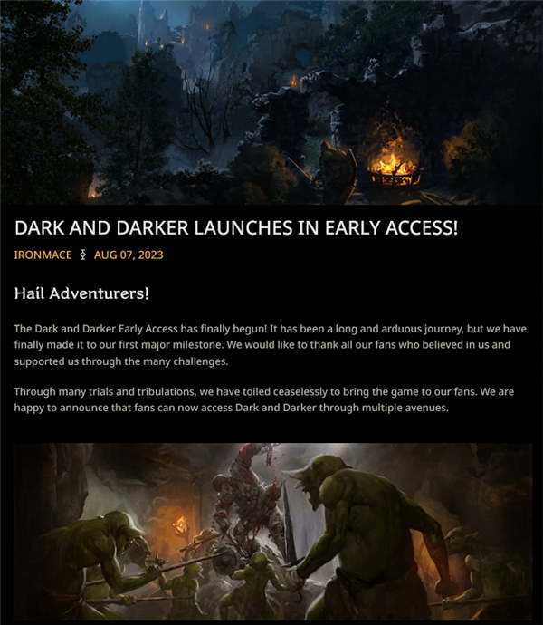幾經波折《Dark and Darker》終於進入搶先體驗_18183新遊戲