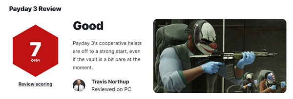 《劫薪日3》IGN 7分 開局強勁但缺乏內容_18183新遊戲