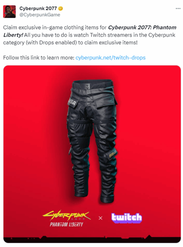 電馭叛客2077服裝免費領：看一會直播就送_18183新遊戲