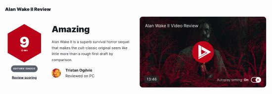 《心靈殺手2》IGN 9分：出色的生存恐怖續作 遠超原作!_18183新遊戲