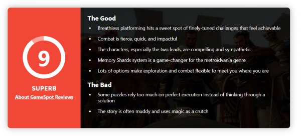 《波斯王子：失落的王冠》媒體評分解禁：IGN 8分/M站均分86分_18183新遊戲